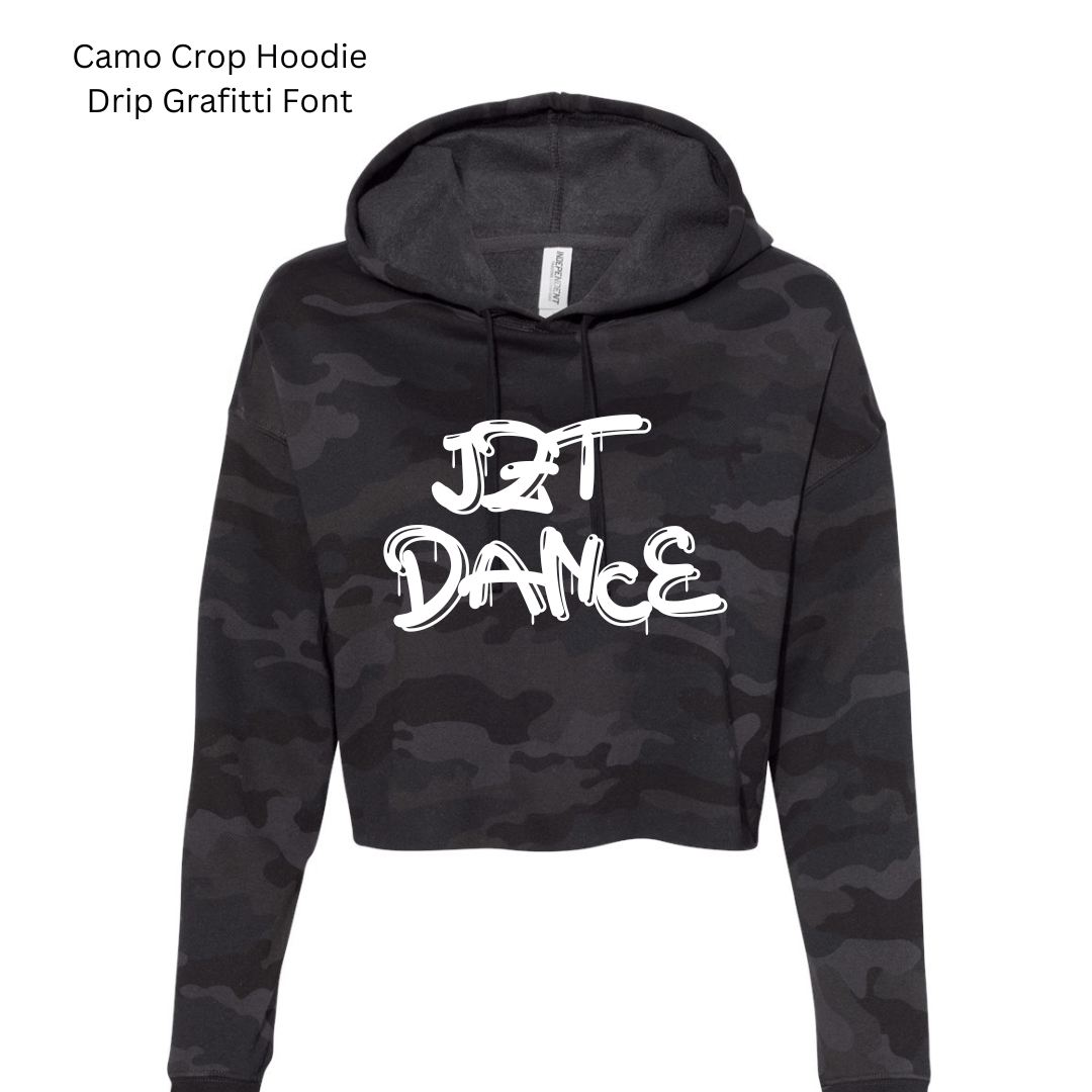 Buy JZT DANCE Camo Cropped Hoodie Online at $45.00 | Beyond The Barre