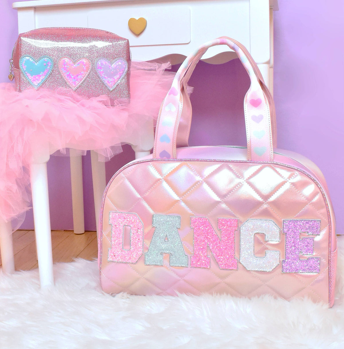 Buy OMG Accessories - 'Dance' Metallic Quilted Duffle Bag Online at $50 ...
